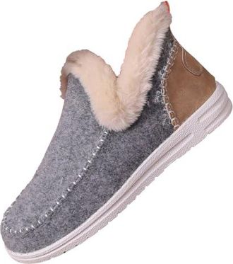 Generic Orthocomfy - Chaussure ergonomique pour soulager la douleur - Doublure en peluche - Chaussures antid&eacute;rapantes confortables en micro-daim avec doublure