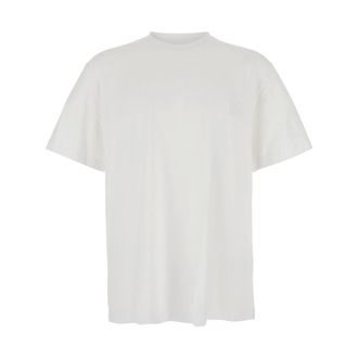 Wooyoungmi Wooyoungmi, Homme, Tops, Blanc, Taille: L Back Flower Logo T-Shirt