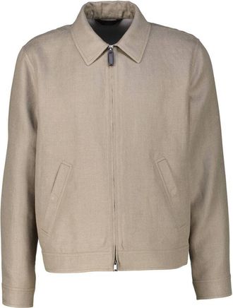 Brioni Herren Bomberjacke mit Leinen und Wolle