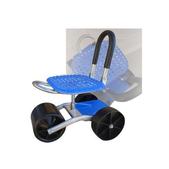 Generic Gartenwagen Mit R&auml;dern, Gartenarbeitssitz, Outdoor-Gartenroller Halber Werkzeugablage, 360&deg; Drehbar, for Rasen Und Garten(3-Wheeled)