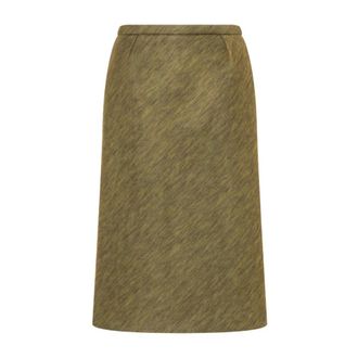 Philosophy di Lorenzo Serafini Femme, Jupes, Vert, Taille: 40 FR Midi Skirt