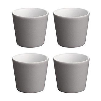 Alessi DC03/76 DG - Tonale - Petite Tasse en Céramique Stoneware - Dark Grey - Set de 4 Pièces