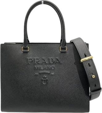 Prada Sac bandouli&egrave;re Saffiano Pre-owned - Femme - Pre-owned - Noir - Taille: ONE Size