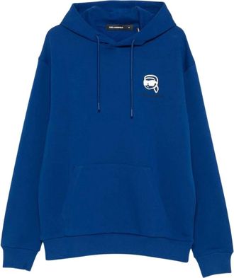 Karl Lagerfeld Homme, Sweatshirts et sweats &agrave; capuche, Bleu, Taille: M Monogram Knit Sweater