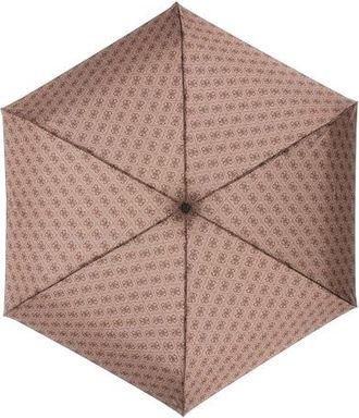Guess parapluie Mini Open-Close Umbrella Latte Logo marron clair