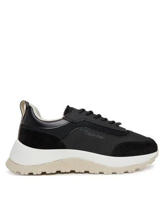 Calvin Klein Sneakers Runner Lace Up Mesh Mix HW0HW02487 Schwarz