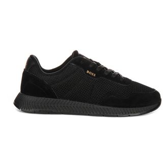 HUGO BOSS Homme, Chaussures, Noir, Taille: 42 EU Baskets en maille noir et or Titanium Runn