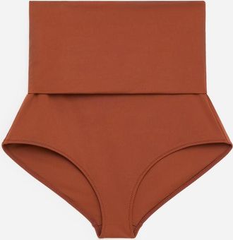 Arket Bikinihose Mit Umschlagbund -Braun