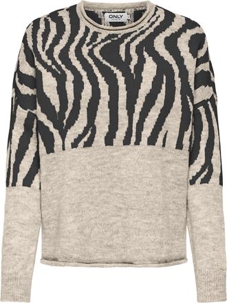 Only ONLJADE Zebra LS O-Neck CC KNT