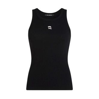 Karl Lagerfeld D&eacute;bardeur c&ocirc;tel&eacute; Ikon - Femme - Tops - Noir - Taille: 44 FR