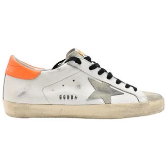 Golden Goose Homme, Chaussures, Blanc, Taille: 41 EU Blanc Glace Orange Fluo Baskets