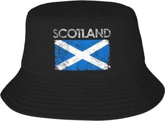 Generic Chapeau De Godet Drapeau &Eacute;cossais R&eacute;tro Scratch Pride Chapeau De Soleil &Agrave; Large Bord Pliable Bonnet Soleil, pour Sports, Chasse, Le Camping, 56-58cm