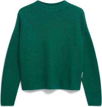 Armedangels Damen Pullover aus Bio-Baumwolle MERINAA Links Links Loose Fit Emerald Green