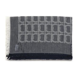 Ferragamo Grauer Baumwollschal - - Accessories - Herren - Grau - ONE SIZE