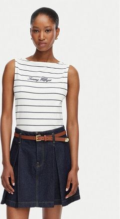 Tommy Hilfiger Top Classic WW0WW50947 Wei&szlig; Regular Fit