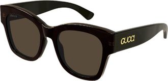 Gucci Chromatische doppelschichtige Acetat-Cat-Eye-Sonnenbrille - - Accessories - unisex - Braun - ONE SIZE