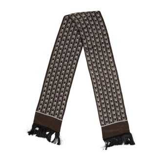Dolce & Gabbana Foulard imprim&eacute; t&ecirc;te de mort avec franges - Femme - Accessoires - Brun - Taille: ONE Size