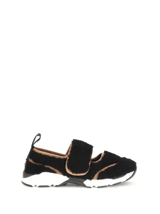 Marni Womens Sneakers Mary Jane Shearling Black Upper Polyamide Trainers