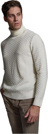 Altea Homme, Pulls, Beige, Taille: XL Pull col roulé en laine mérinos