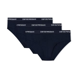 Emporio Armani Homme, Sous-v&ecirc;tements, Bleu, Taille: XL Lot de 3 slips en coton stretch
