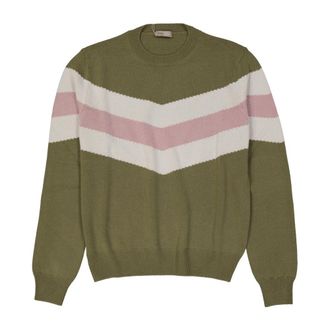 Herno Zigzag-Streifen-Pullover - - Knitwear - Herren - Gr&uuml;n - L