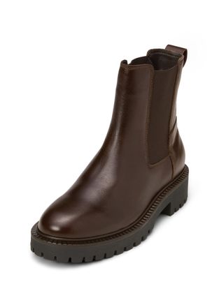 Marc O'Polo Chelseaboots MARC OPOLO aus edlem Rindleder, Damen, Gr. 36, braun (schwarz braun), Obermaterial: 100% Leder (Rind), unifarben, Schuhe Chelseaboots, To