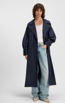 HUGO BOSS Trenchcoat Camina Premium Damenmode Oversize, aus angerautem Gewebe