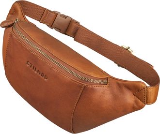 STILORD Pino Elegante Bauchtasche Leder Klein als Handy Gürteltasche Vintage Hüfttasche Damen oder Brusttasche Herren Leder Kleiner Brustbeutel Echtleder, Far