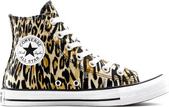 Converse Chuck Taylor All Star - Sneaker in Schwarz/Wei&szlig;/Braun mit Leopardenmuster