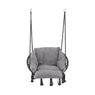 ebuy24 Hamtic Gartenstuhl h&auml;ngend inkl. Kissen grau