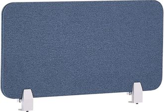 Beliani Schreibtisch Trennwand Akustik Polster blau 80 x 40 cm Schallschutz Wally