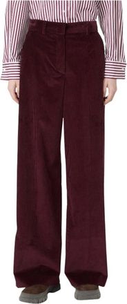 Max Mara Pantalon large - Femme - Pantalons - Rouge - Taille: 38 FR