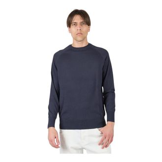 People of Shibuya Blauer Baumwoll-Kaschmir-Pullover - - Knitwear - Herren - Blau - 3XL