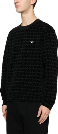 Emporio Armani Homme, Sweatshirts et sweats &agrave; capuche, Noir, Taille: XL SweaT-shirt &agrave; motifs et logo brod&eacute;