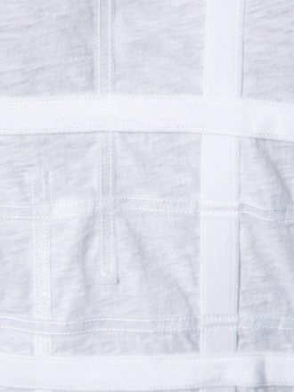 Comme Comme Cotton Ribbon Appliqu&eacute; T-shirt - White