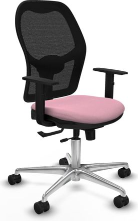 Piqueras y Crespo Computerstuhl Rosa Jorquera mit 1D-Armen, h&ouml;henverstellbare Lendenwirbelst&uuml;tze, ausgestattet mit Syncro/Traslack und eingespritztem Schaum. Mit Rollen