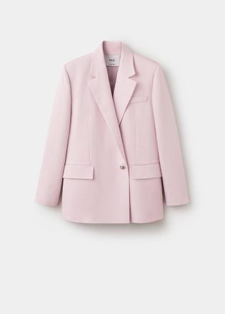 Mango Blazer costume crois&eacute; lin m&eacute;lang&eacute; violet clair/pastel - Femme - XS - MANGO