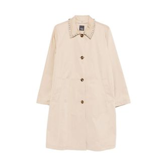 Marina Rinaldi Femme, Manteaux, Beige, Taille: 46 FR Single-Breasted Manteaux