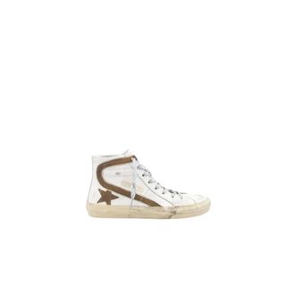 Golden Goose Braune Wildleder-Star-Sneakers - - Shoes - Damen - Wei&szlig; - 37 EU