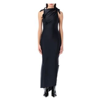 Coperni Florales asymmetrisches Kleid - - Dresses - Damen - Schwarzk - L