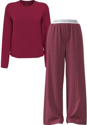 Calvin Klein Ls Pant Set Holiday Lv00Qs7578, Multi (19471 Trail Stripe+TDB), S Femme