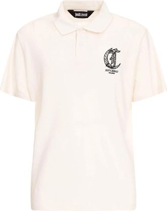 Just Cavalli Polohemd mit Logo-Stickerei - - Tops - Herren - Wei&szlig; - L