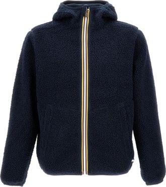 K-Way Sherpa-Fleecejacke mit Kapuze - Blau
