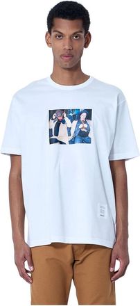 Junya Watanabe Homme, Tops, Blanc, Taille: S Photo Print T-Shirt