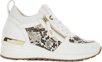 Dune London Eilisia Schlangenmuster Sneaker f&uuml;r Damen, Keilabsatz (Nat&uuml;rlich)