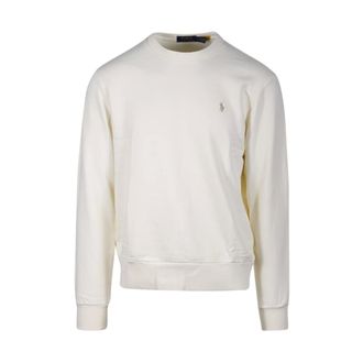 Ralph Lauren Homme, Sweatshirts et sweats &agrave; capuche, Beige, Taille: L SweaT-shirt en molleton boucl&eacute;
