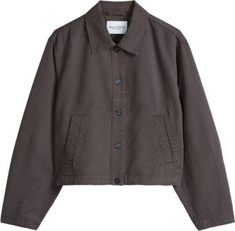 Marc O'Polo Damen Hemdjacke aus Bio-Baumwoll-Mix