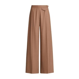 Kiton Femme, Pantalons, Brun, Taille: 40 FR Pantalon Tailleur en Laine et Soie
