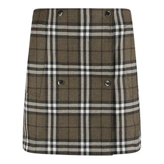 Burberry Karierte Rock mit Taschen - - Skirts - Damen - Mehrfarbig - XS
