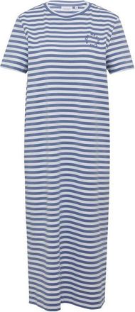 Comma Midikleid Kleid Gestreiftes T-Shirt-Kleid in Midil&auml;nge